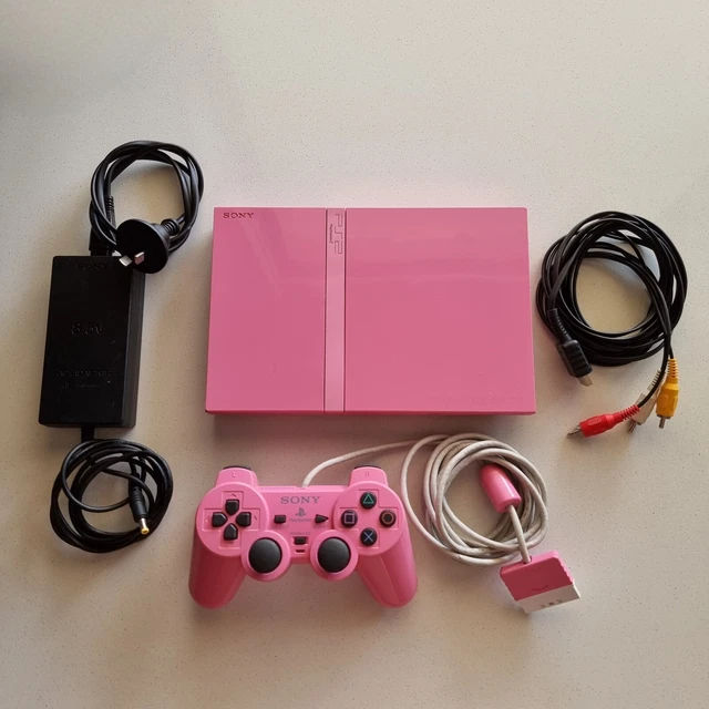 SONY PLAYSTATION 2 PS2 Slim Pink Console + Controller & Memory Card ...