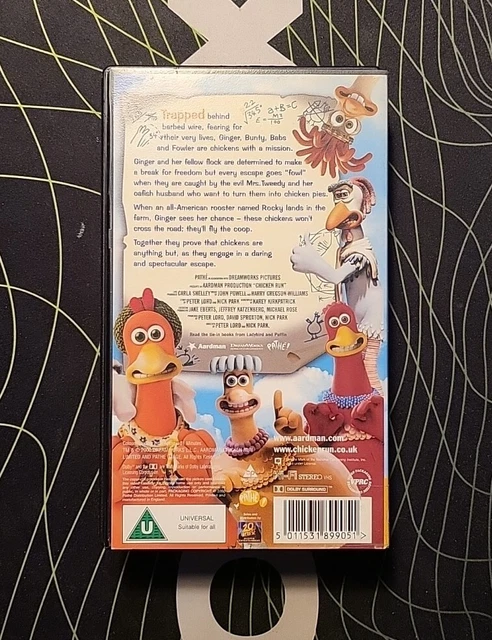 CHICKEN RUN VHS Video Cassette - Aardman Nick Park Mel Gibson Julia Sawalha £2.00 - PicClick UK