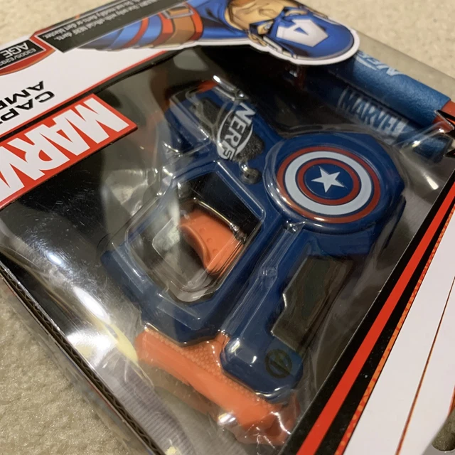 NERF MICRO SHOTS Toy Gun Marvel Avengers 01 Captain America Blaster 2 ...