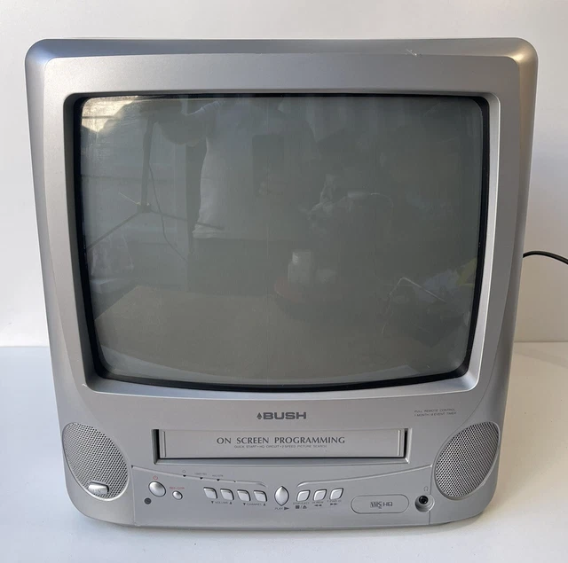 BUSH 14& INCH CRT TV with VCR Video Retro Gaming Television BTV18SIL/VA WORKING £92.90 - PicClick UK