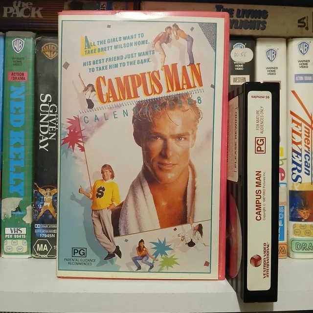 1987 CAMPUS MAN- Vestron Video Betamax Not Vhs Beta Ex Rental Big Box ...
