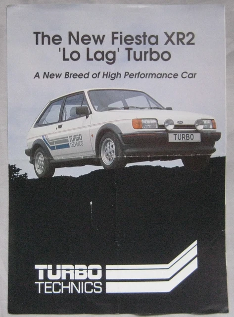TURBO TECHNICS FORD Fiesta XR2 'Lo Lag' Turbo Brochure £39.99 - PicClick UK