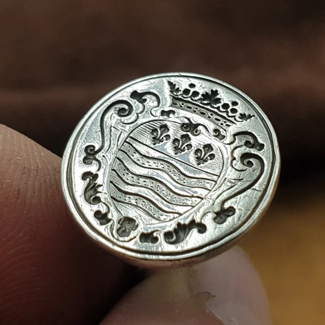 MATRICE SCEAU CACHET Argent Blason Armoiries marquisales Durieu Guyenne ...