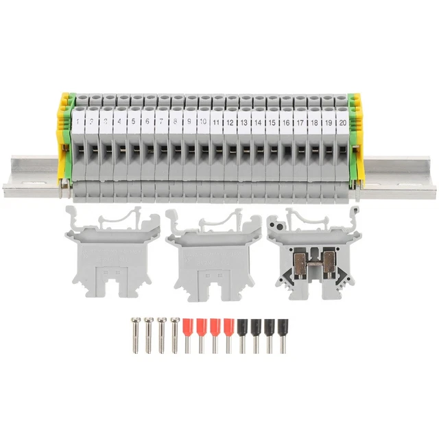 RAIL CONNECTOR DIN Terminal Block Marking Set Low Voltage Disconnect ...
