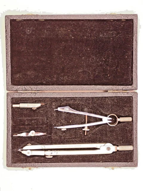 VINTAGE MATHEMA SERIES Drafting Engineering Drawing Instruments Set £6. ...