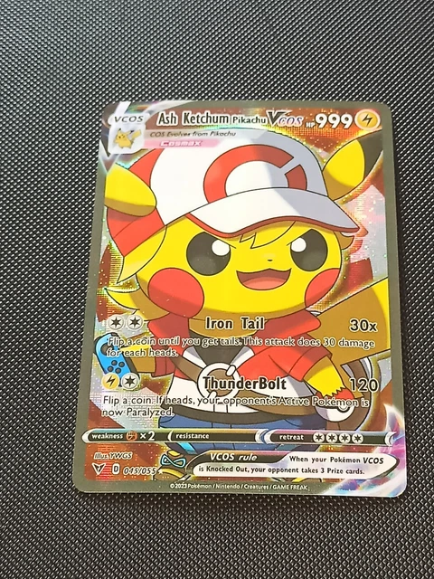 PIKACHU POKEMON ASH Ketchum Sacha Cosplay Carte Card New Holo Prism ...