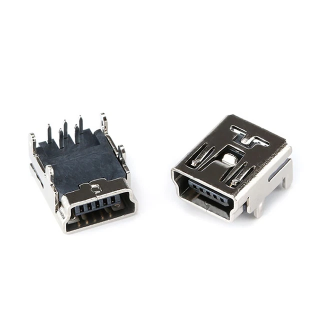 Mini Usb Type B Female Socket 5 Pin Right Angle Dip Jack Connector £167 Picclick Uk