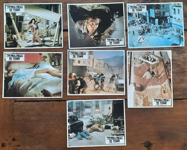 7 ORIGINAL PHOTOS Earthquake Mark Robson Ava Gardner C. Heston 1974 £13 ...