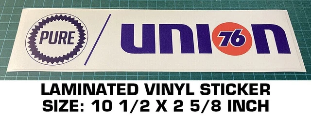 UNION 76 - Pure Oil Vinyl Decal Sticker - Vintage Nascar - Racing - Gas ...