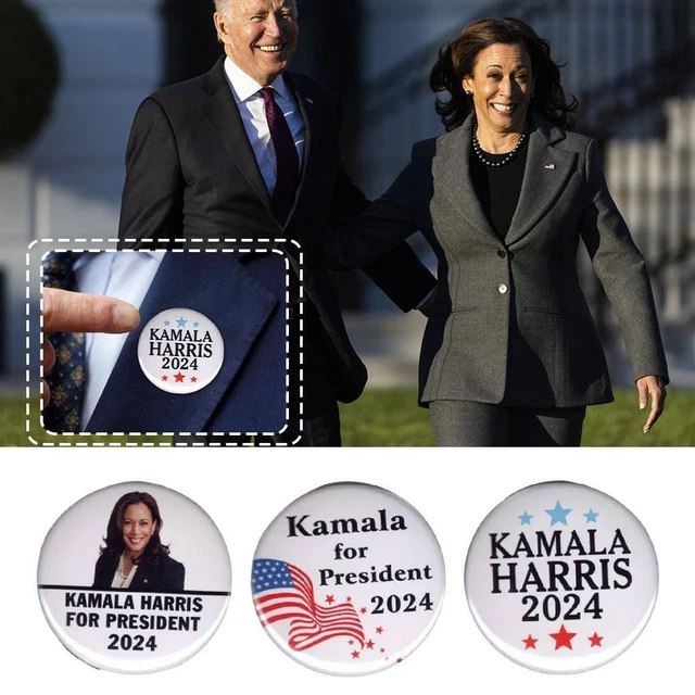 KAMALA HARRIS FOR President button set 2024 campaign election 1-1/2 ...