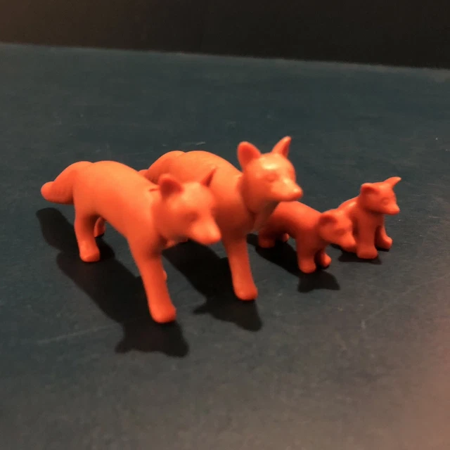 PLAYMOBIL WILDLIFE ANIMALS: Fox Family- Adult & Cubs - Zoo Farm Country ...