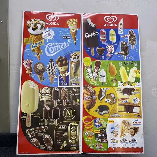 TABELLA PUBBLICITARIA GELATI Algida EUR 39,99 - PicClick FR