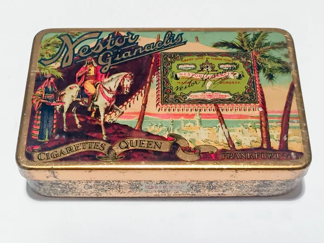 ALTE BLECHDOSE ZIGARETTENDOSE Nestor Gianaclis Cigarettes Queen ...