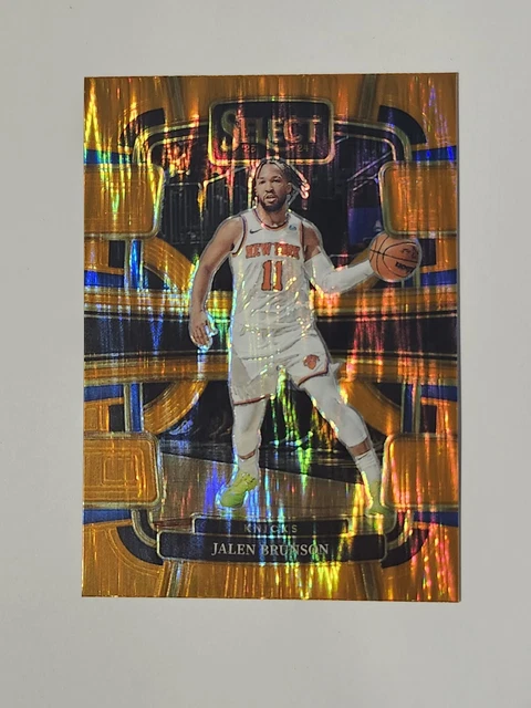 Jalen Brunson 2023 24 Panini Select Orange Flash Prizm 7 New York