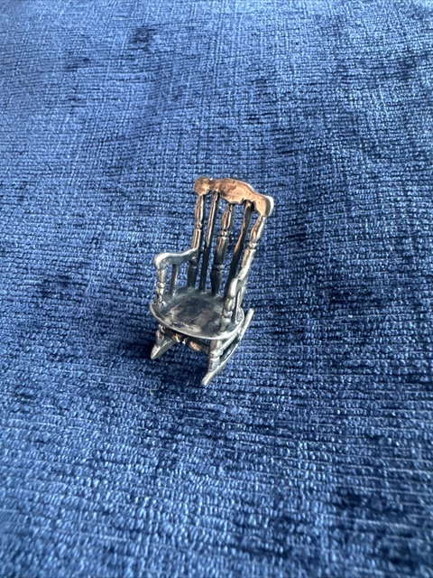 MINIATURE STERLING SILVER rocking chair £45.00 - PicClick UK