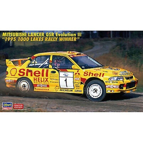 MITSUBISHI LANCER GSR Evo III 95 1000 Lakes Rally Winner 1:24 Plastic ...