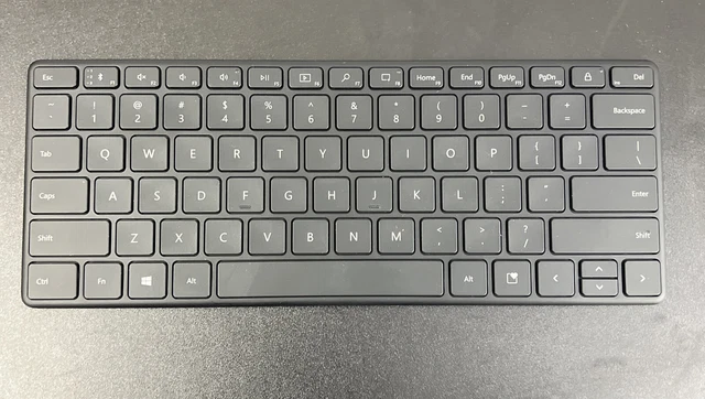 MICROSOFT DESIGNER COMPACT Wireless Keyboard Matte Black TESTED £21.82 ...