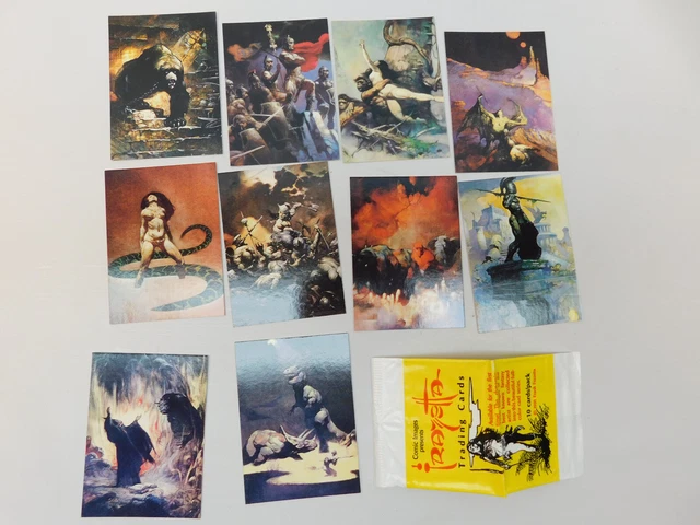 RARE! FRANK FRAZETTA Fantasy art trading cards (1991) Lot of 29, See ...