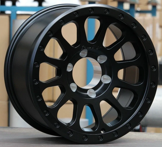 FITS LANDCRUISER 79 SERIES 18"x9J TUFF wheels Satin Black -14 offset ...