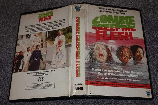 ZOMBIE CREEPING FLESH - Merlin VCL VHS - Video Nasty Nasties Pre Cert £ ...