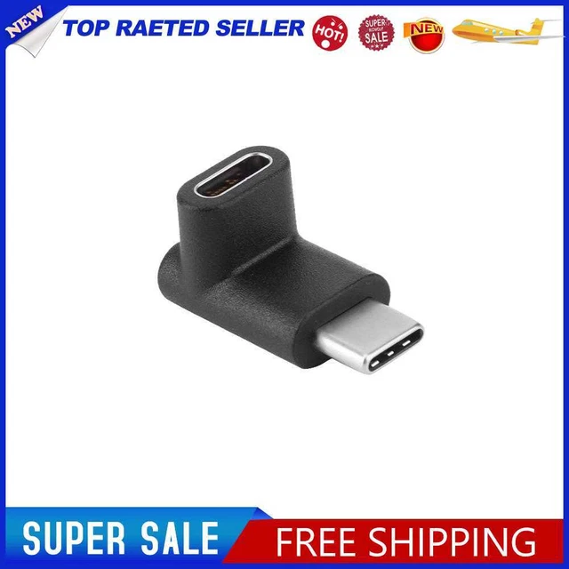 90 DEGREE ANGLE USB 3.1 Type C Male to Female USB-C Converter Adapter ...