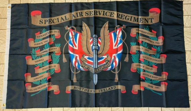SPECIAL AIR SERVICE (SAS) battle honours Flag 3X5FT £12.73 - PicClick UK