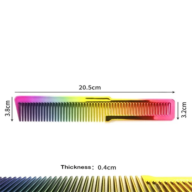 BARBER COMB COLORFUL Rainbow Comb Haircut Hairdressing Comb Styling ...