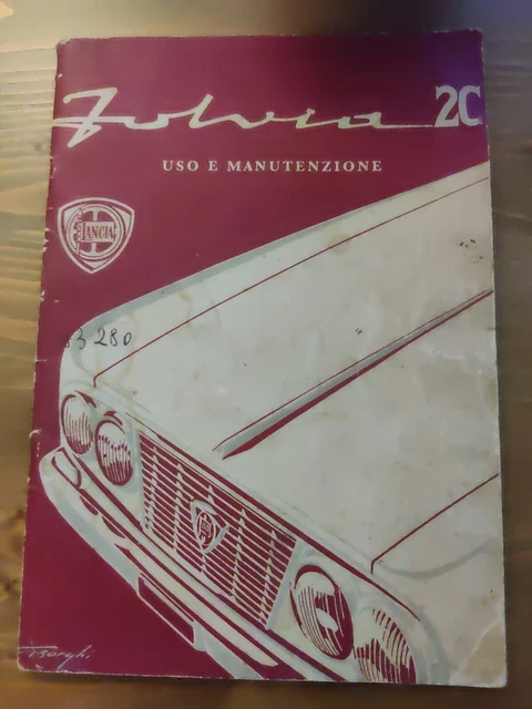 OTTIMO LANCIA FULVIA 2C 1966 Libretto Uso E Manutenzione Manuale ...