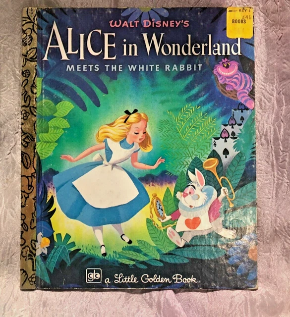 ALICE IN WONDERLAND Meet the White Rabbit- little golden books Walt ...