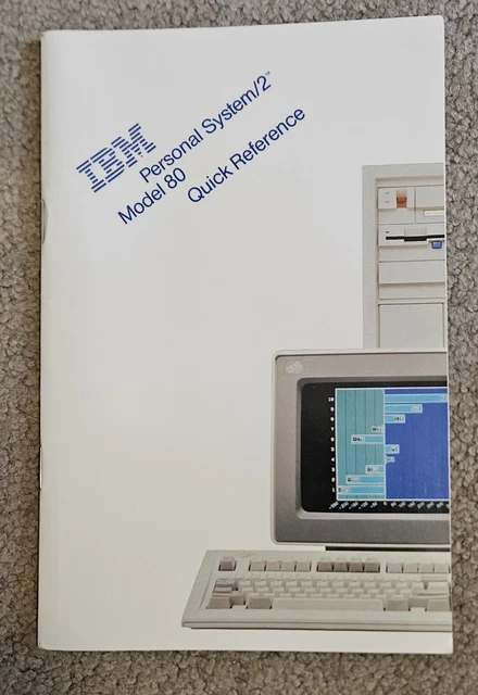 VINTAGE IBM PERSONAL System/2 Model 80 Quick Reference 1987 Manual Booklet VG++ $4.99 - PicClick CA