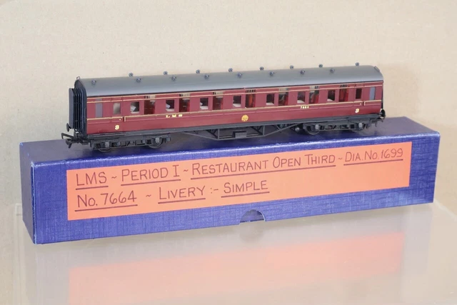 COMET MODELS KIT BUILT LMS MAROON 3rd CLASS RESTAURANT COACH 7664 ...