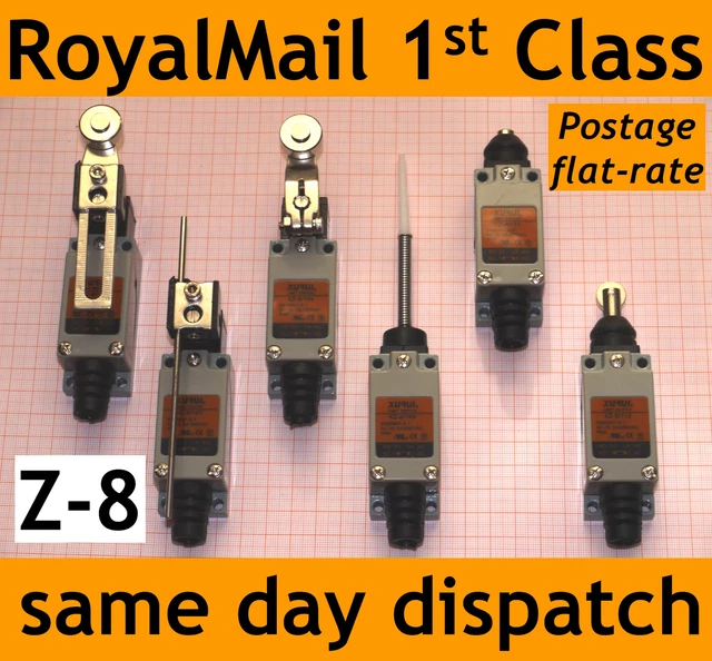 LIMIT SWITCH IP65 actuator adjustable: roller arm rod spring coil ...