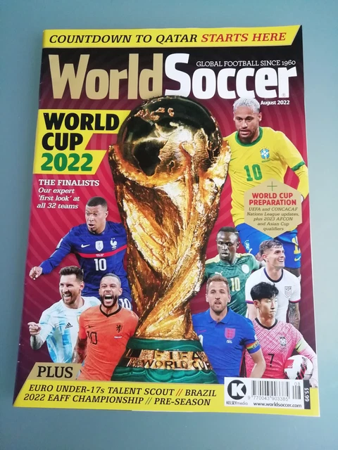 WORLD SOCCER MAGAZINE Aug 2022 WORLD CUP 2022 Preview Mbappe Neymar ...
