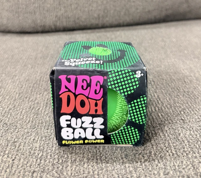 GREEN NEEDOH FUZZ BALL Flower Power Nee Doh Squishy Stress Ball NEE-DOH ...