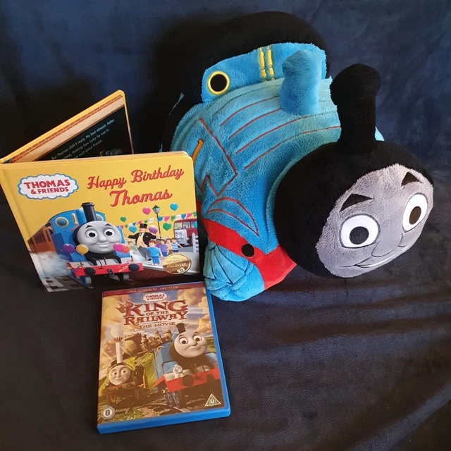 THOMAS THE TANK Engine & Friends Pillow Pet Soft Toy + Board Birthday ...