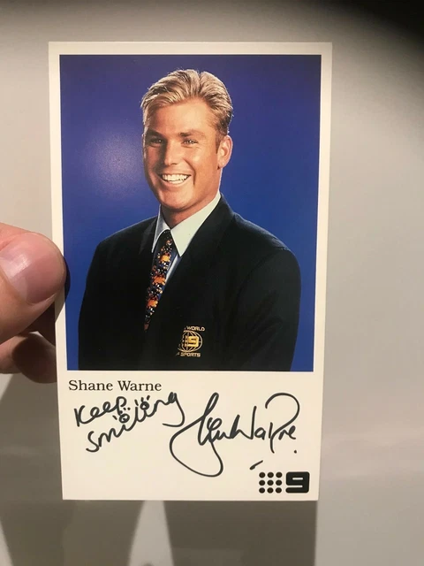 SHANE WARNE AUTOGRAPH - Keep Smiling $150.00 - PicClick AU