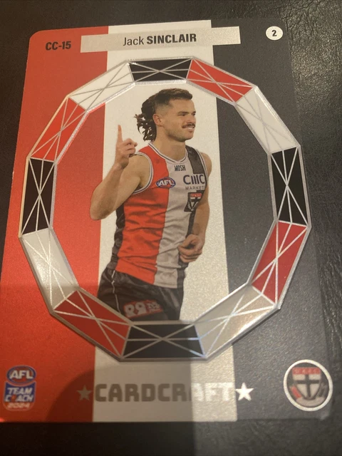 2024 AFL TEAMCOACH Card Craft Jack Sinclair St.Kilda Saints CC-15NEW $5 ...