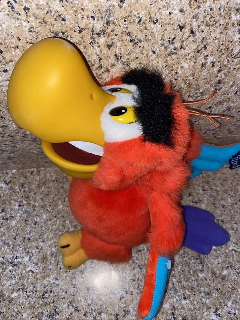 DISNEY STORE ALADDIN Villain Lago Jafar Parrot Bird 11" Plush NWT. £7. ...