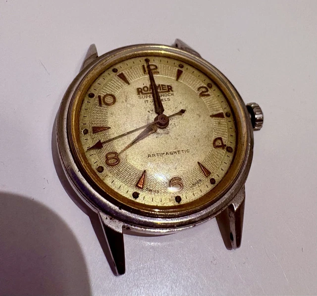 VINTAGE ROAMER BREVETE Swiss Made Watch, 17 Jewels, Stainless Steel ...