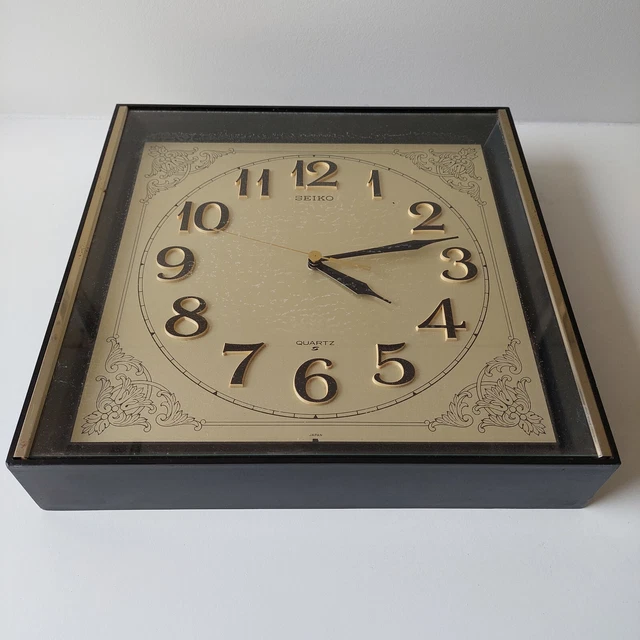 VINTAGE SEIKO QUARTZ Wall Clock Made In Japan QA 003B Working $24.95 - PicClick AU