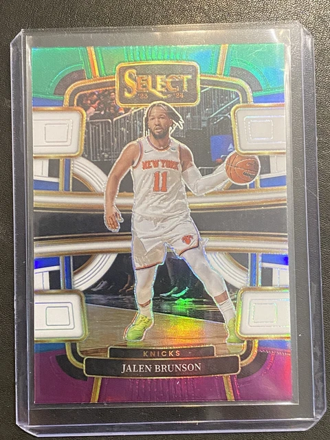 2023 24 Panini Select Concourse Jalen Brunson Vert Blanc Violet Prizm