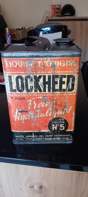 VINTAGE FRENCH LOCKHEED Hydraulic Brake Fluid Oil Can £35.00 - PicClick UK