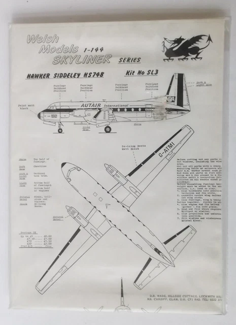 WELSH MODELS - Hawker Siddeley HS-748 - Autoair - 1/144 model kit w ...