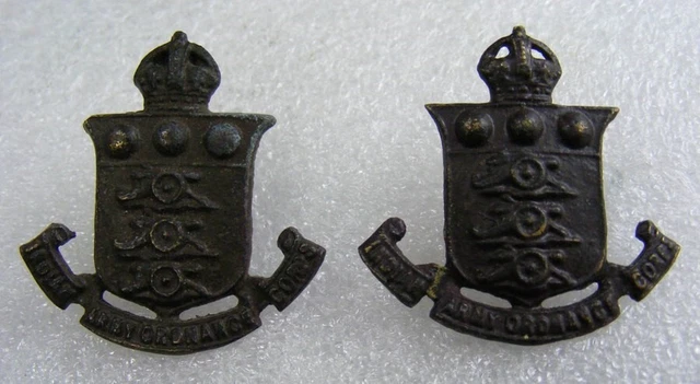 PAIR GB ORIGINAL Collar Badges: IAOC Indian Army Ordnance Corps $24.99 ...