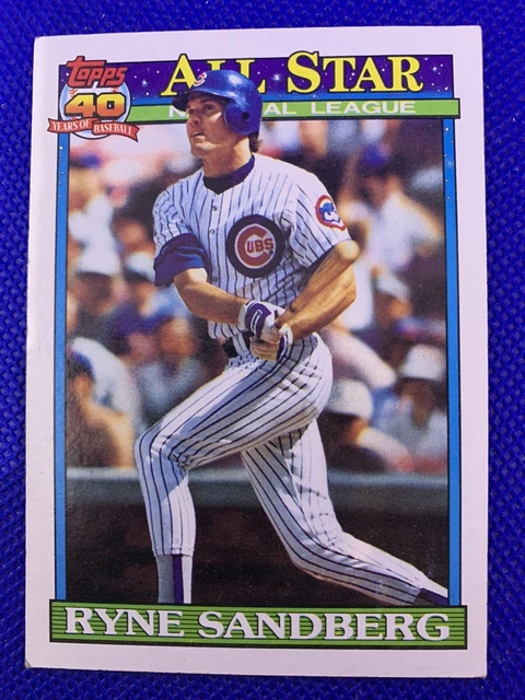 1991 TOPPS 40 Years Of Baseball All-Star NL Ryne Sandberg #398 Chicago ...