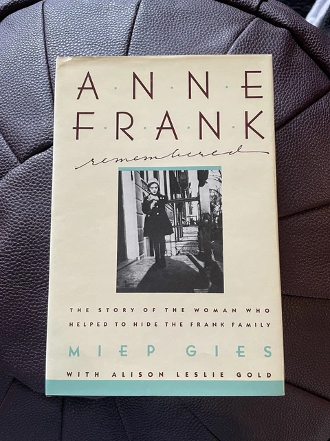 ANNE FRANK REMEMBERED, by Miep Gies, Hardcover, Vintage 1987, Has Dust ...