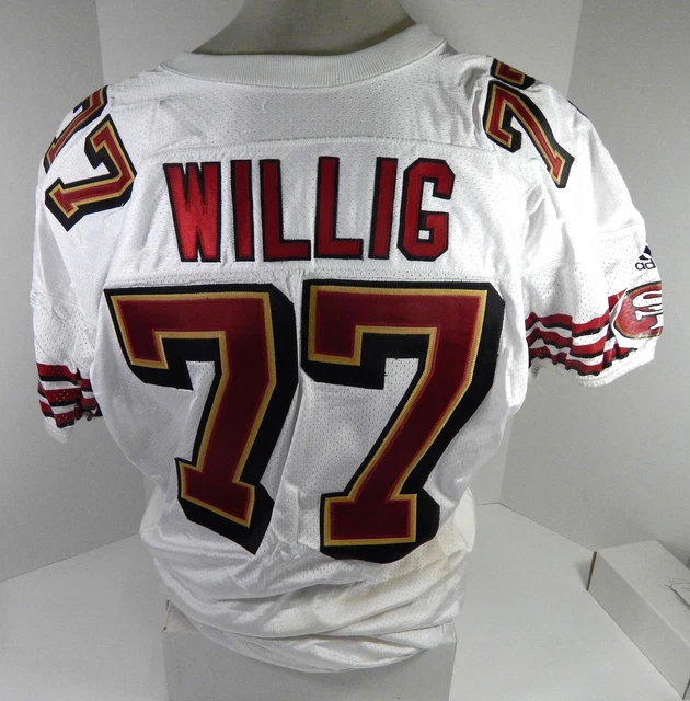 2000 SAN FRANCISCO 49ers Matt Willig #77 maillot blanc émis 52 DP58854 ...