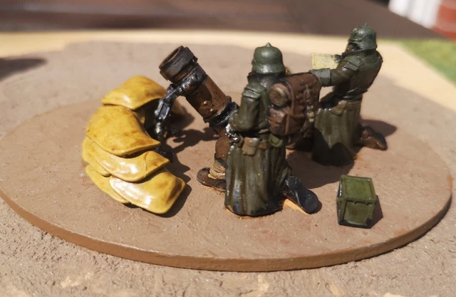 W40K: DEATH KORPS of Krieg Mortar Team, sehr gut bemalt EUR 39,00 ...