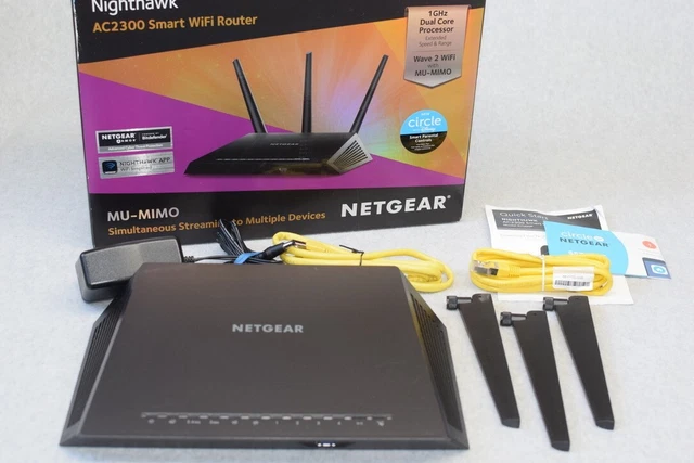 NETGEAR NIGHTHAWK AC2300 Smart Gaming WiFi Router Dual Band R7000P w ...