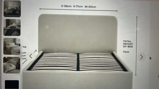 DOUBLE OTTOMAN BED frame From Dusk New £80 greige colour £83.90 ...